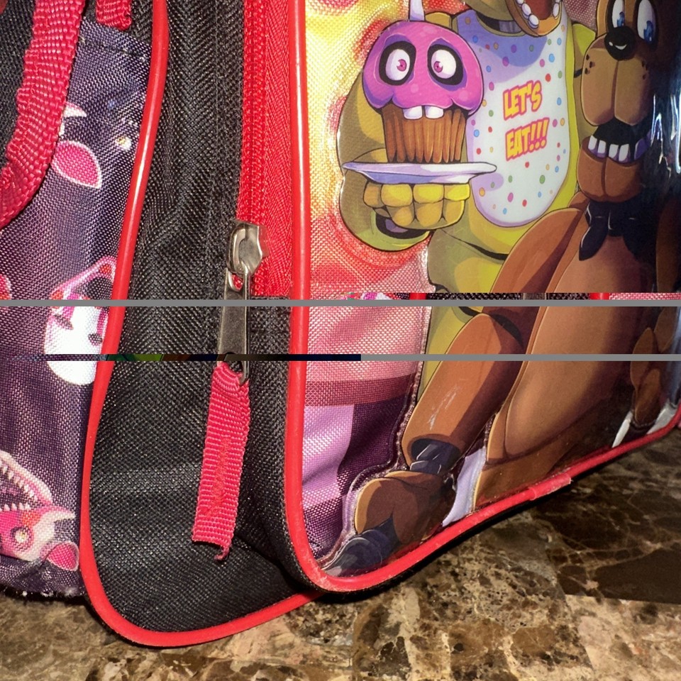 FIVE 5 NIGHTS at FREDDYS FNAF Backpack Freddy Foxy Chica Zipper Bag | eBay