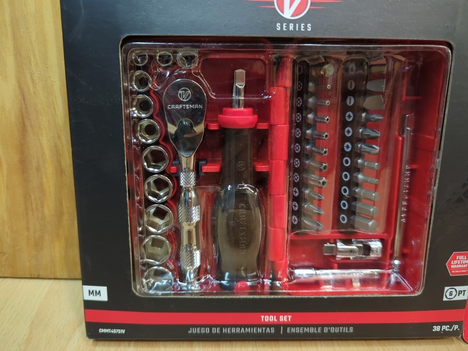 Craftsman V-Series 1/4 Inch Drive Metric 6-Point Tool Set, + 2 Magnetic ...