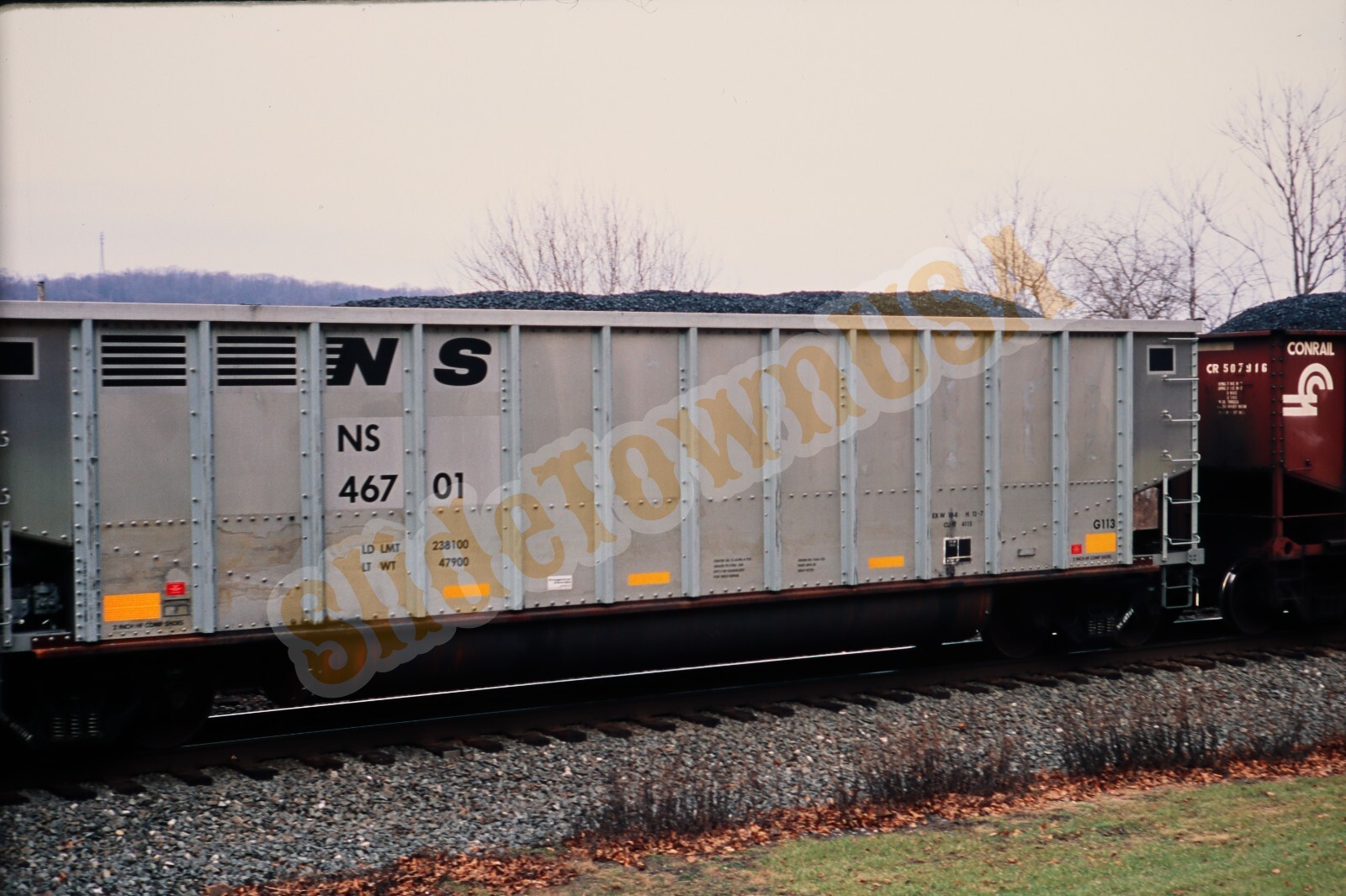 Vtg 2007 Train Slide 46701 Hopper NS Norfolk Southern Lewistown Jct. PA ...