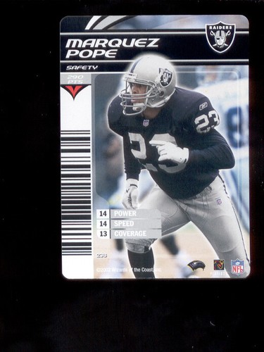 2003 NFL Showdown MARQUEZ POPE Oakland Raiders Rare Card | eBay