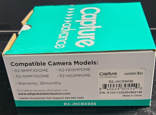 New NIB Capture Advance R2-JNCBX656 Junction Box for select dome models | eBay