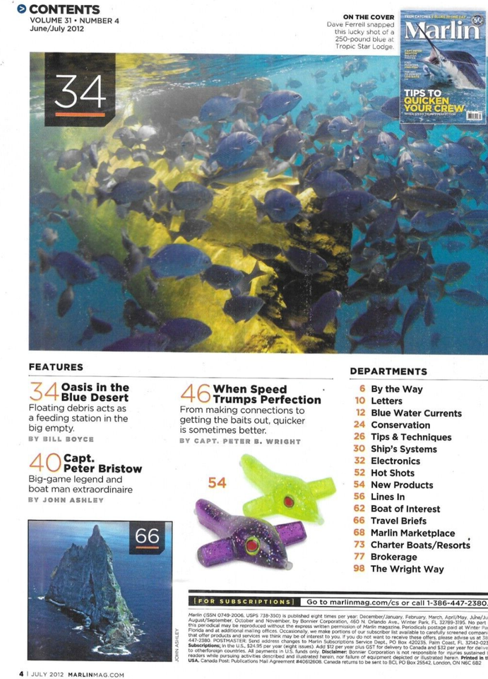 Marlin Fishing Magazine Fast Crew Tips Perfect Live Baits Captain Peter ...