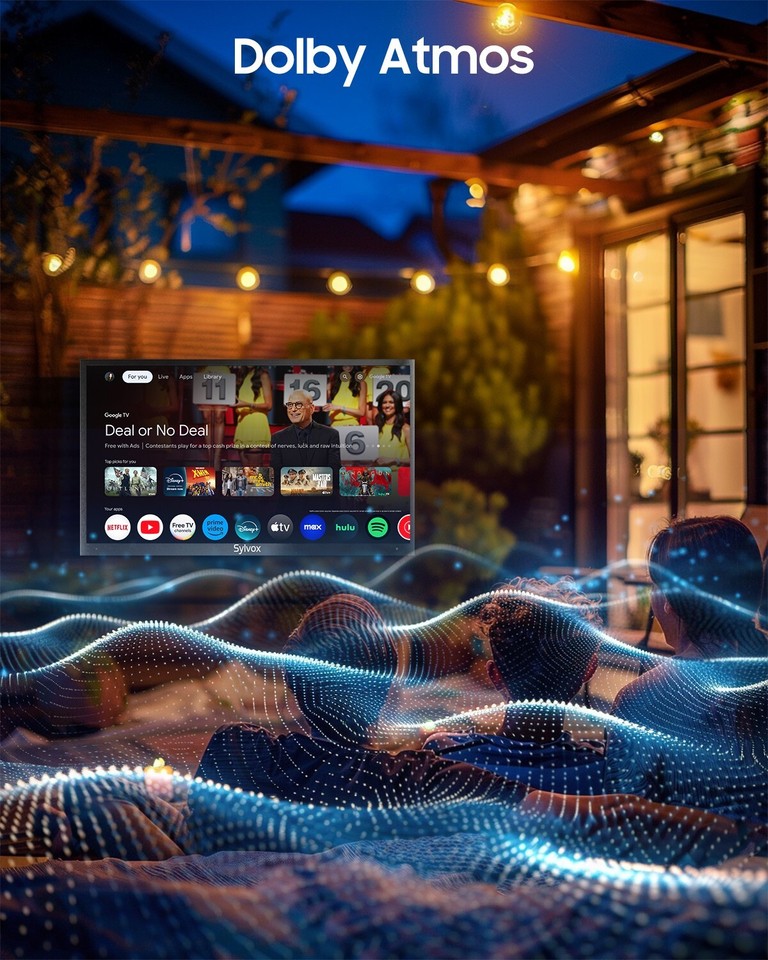 SYLVOX 55'' Outdoor smart TV IP55 weatherproof App store 2000 nits for ...