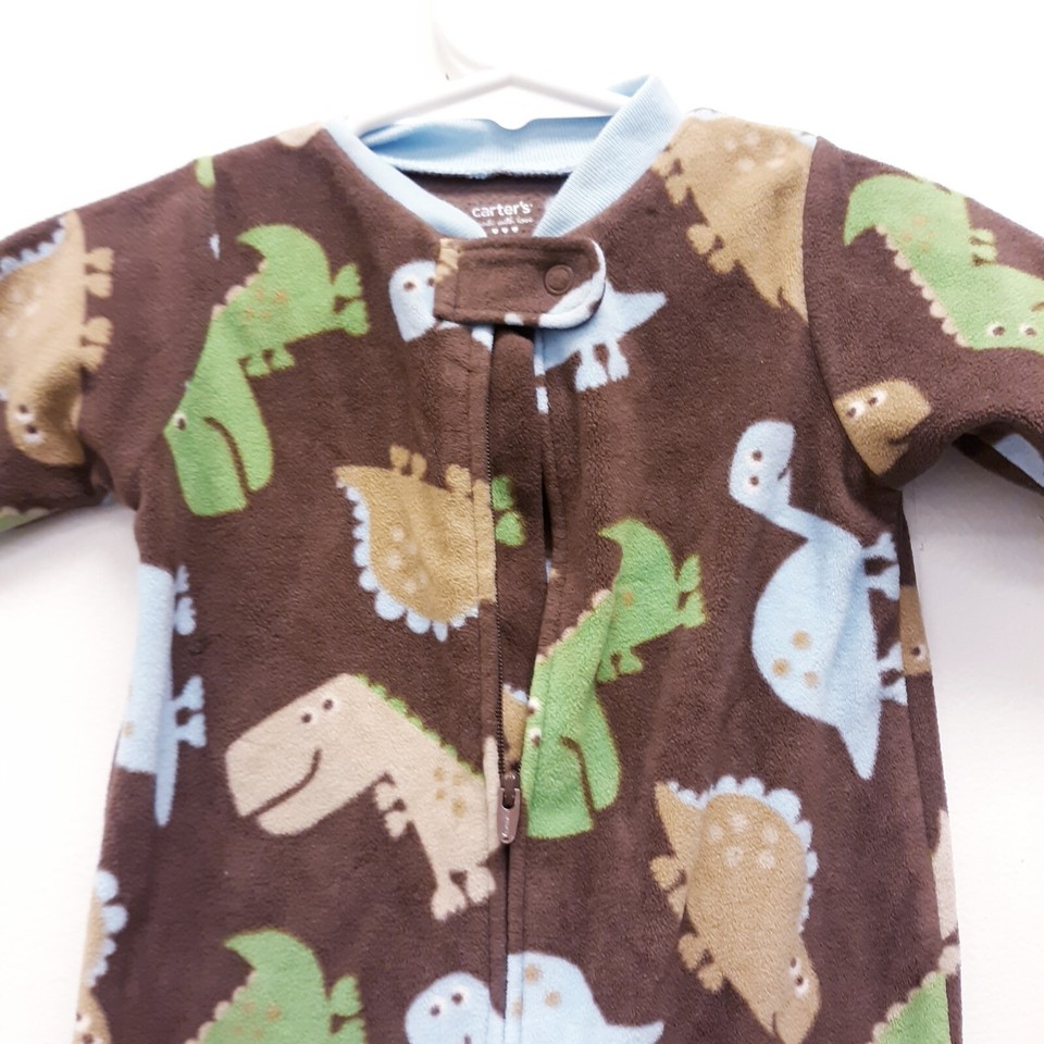 Carter’s Baby Boy Dinosaurs Sleeper Bodysuit 3M brown | eBay