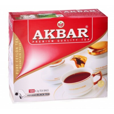 AKBAR Premium Quality Tea 100 X 2g Tea Bags High Grown Black Tea US ...