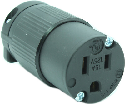 515CV 15A 125V Straight Blade Female Connector Plug Replacement ...