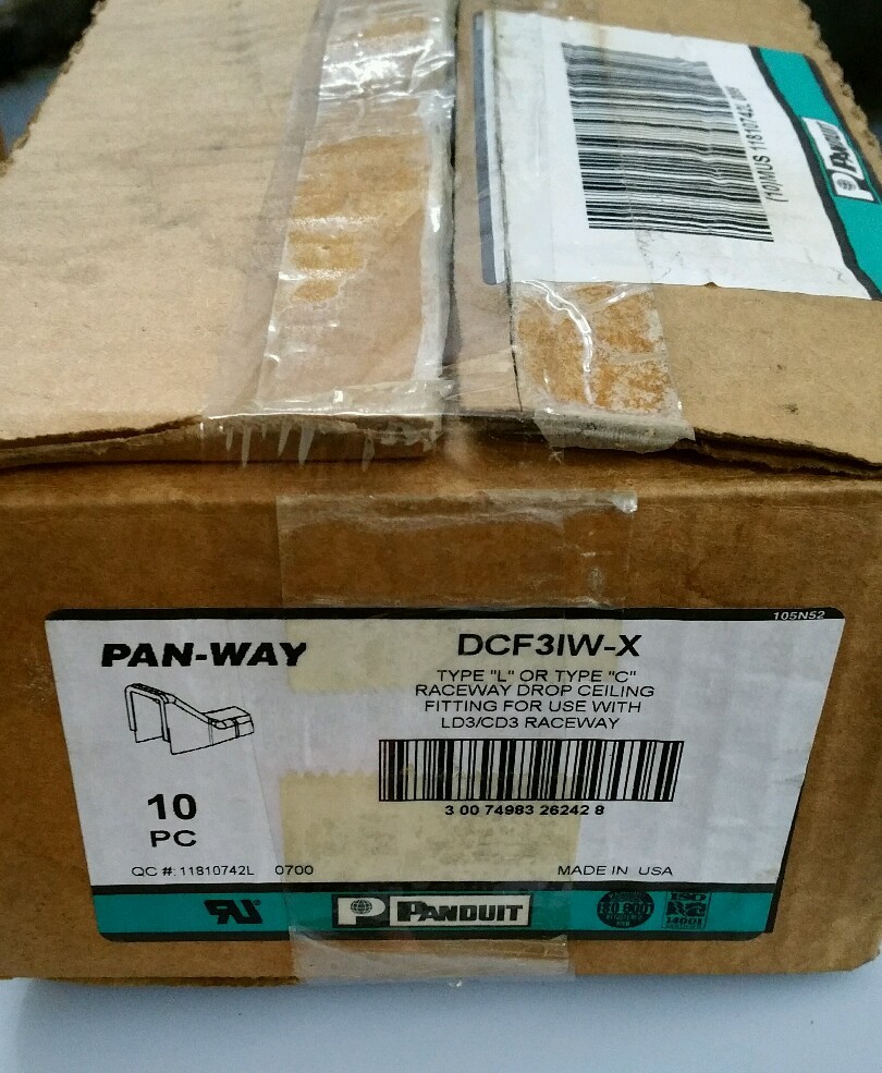 NEW PANDUIT DCF31W-X PAN-WAY DROP CEILING FITTING (10 PACK) SET LOT ...