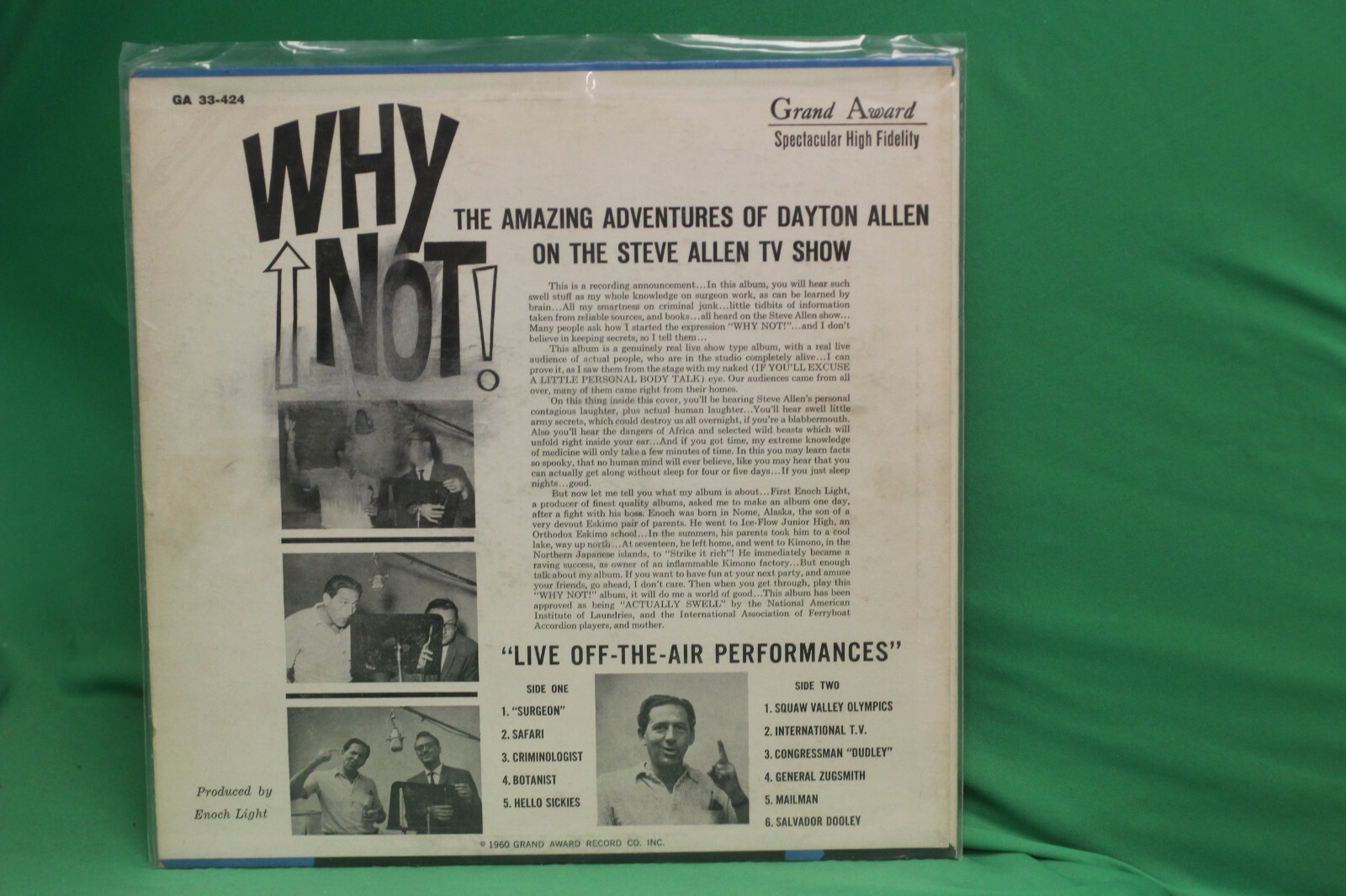 Dayton Allen - Why Not - Grand Award Records | eBay
