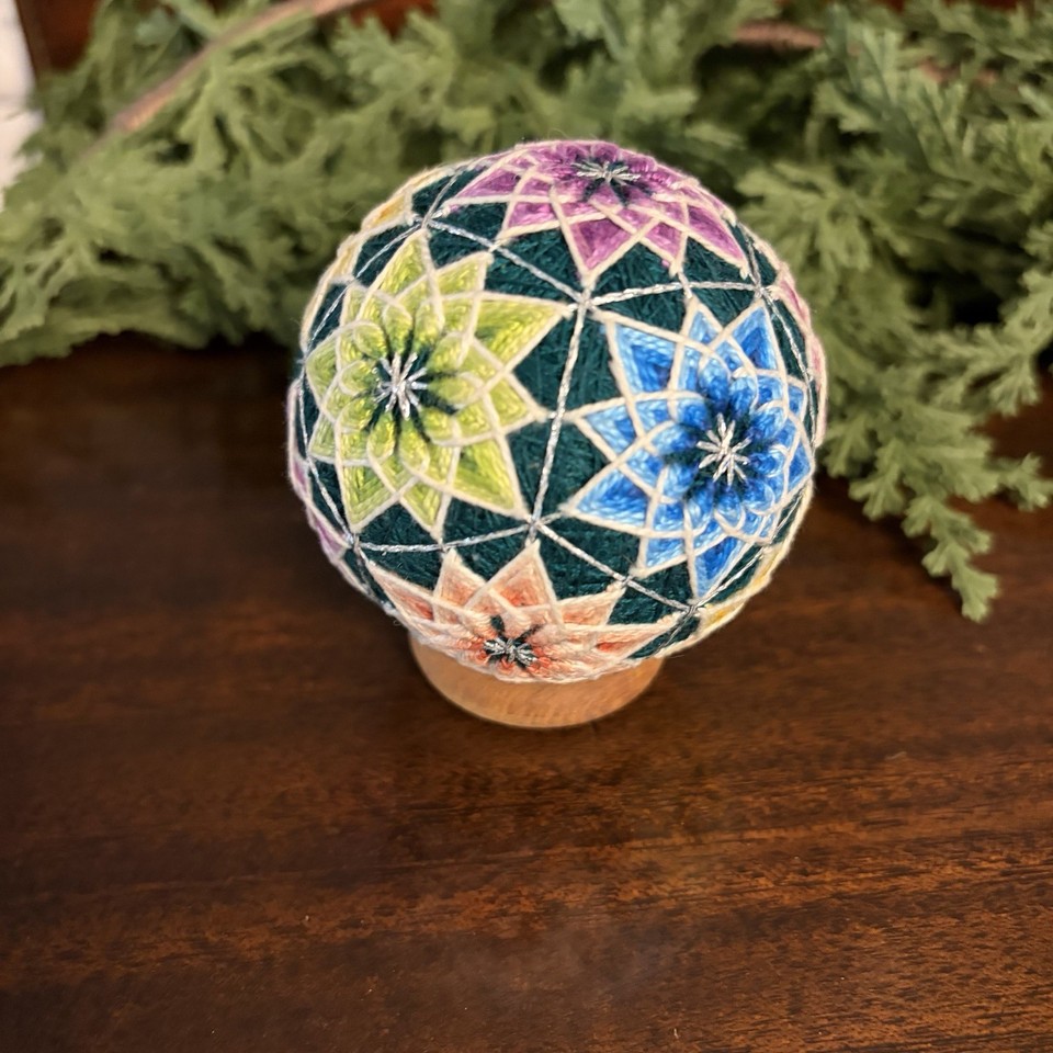Handcrafted Japanese Temari Ball – Decorative Thread Art Sphere | eBay