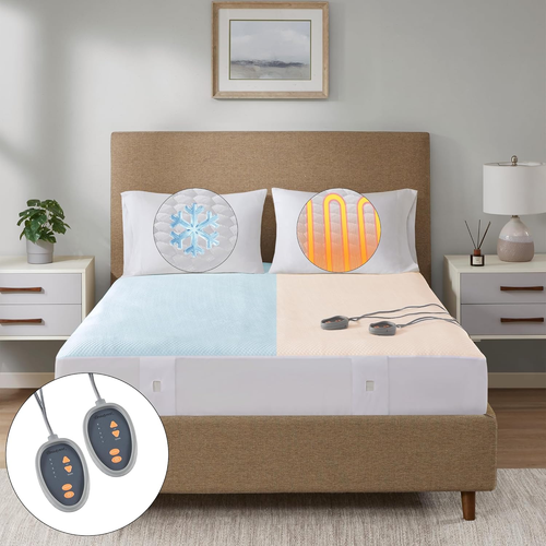 Luxury Queen Heated Bed Pad - Dual Side Controls - Cool Touch Surface ...
