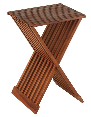 Leaf Folding Counterstool in Solid Teak Wood 24" high,Brown | eBay