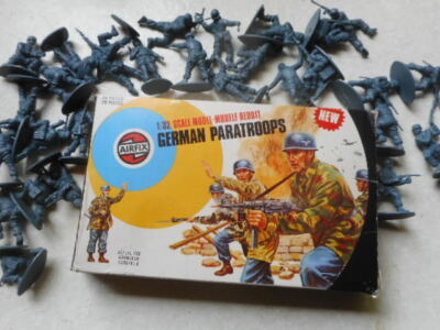 1975 AIRFIX SOLDIERS 132 1/32 SCALE WW2 german PARA paratroops TARGET ...