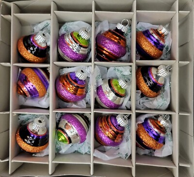 MORGUE SALE: Radko Shiny Brite Halloween Mini Beehive set/12 MINT ...