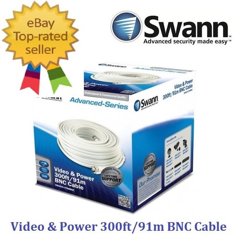 Swann Video & Power 300ft / 91m BNC Cable RRP $99.99 | eBay