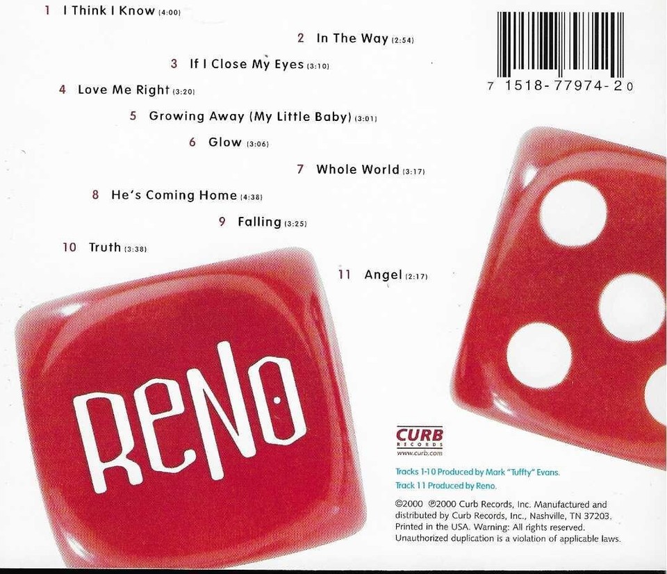 Reno by Reno (CD, 2000) 715187797420| eBay