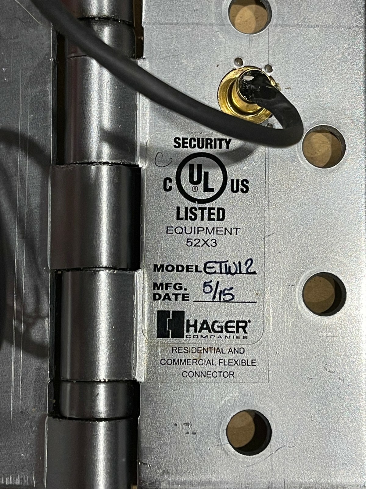 Hager+BB1279+ETW12+4.5%22+x+4.5%22+12+Wire+Electric+Hinge+26D+Heavy ...