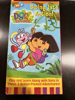 DORA THE EXPLORER: SWING INTO ACTION ANIMATED VHS VIDEO, 2 EPISODES ...