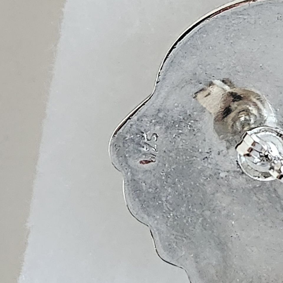 925 Sterling Silver Vintage Bayanihan Seashell Design Hollow Post ...