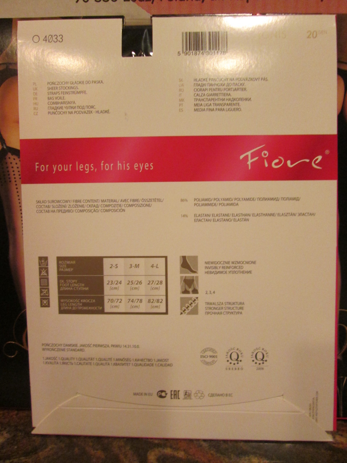 FIORE IGNIS DOT BACK,THIGH GARTER STOCKINGS 3 SIZES FINE EUROPEAN ...