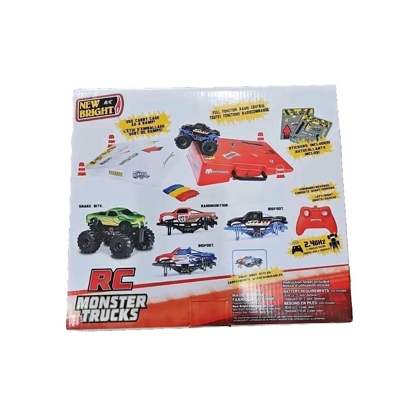 New Bright RC Monster Trucks Radio Control Big Foot Snake Bite | eBay