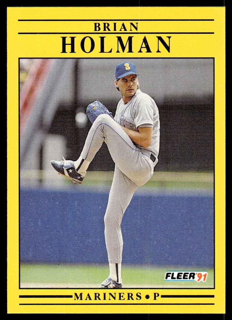 1991 Fleer Baseball Card Brian Holman Seattle Mariners #453 | eBay