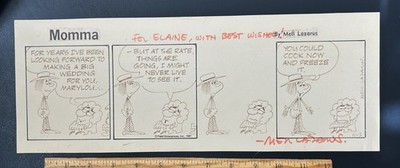 ORIGINAL MOMMA Pen & Ink COMIC STRIP ART signed by MELL LAZARUS 1981 | eBay