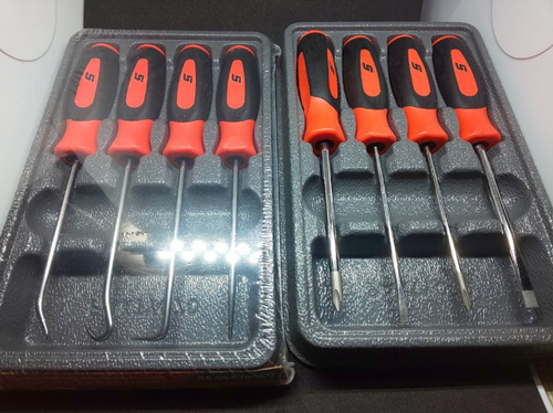 Snap-on ORANGE Mini Soft Grip Awl Hook Pick and Mini Screwdriver Set ...