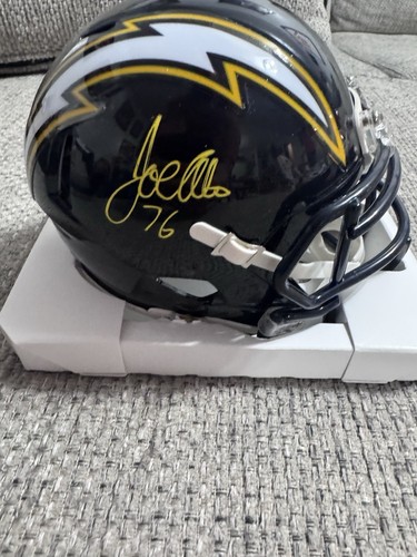 JOE ALT SIGNED AUTOGRAPHED LOS ANGELES CHARGERS Throwback MINI HELMET ...