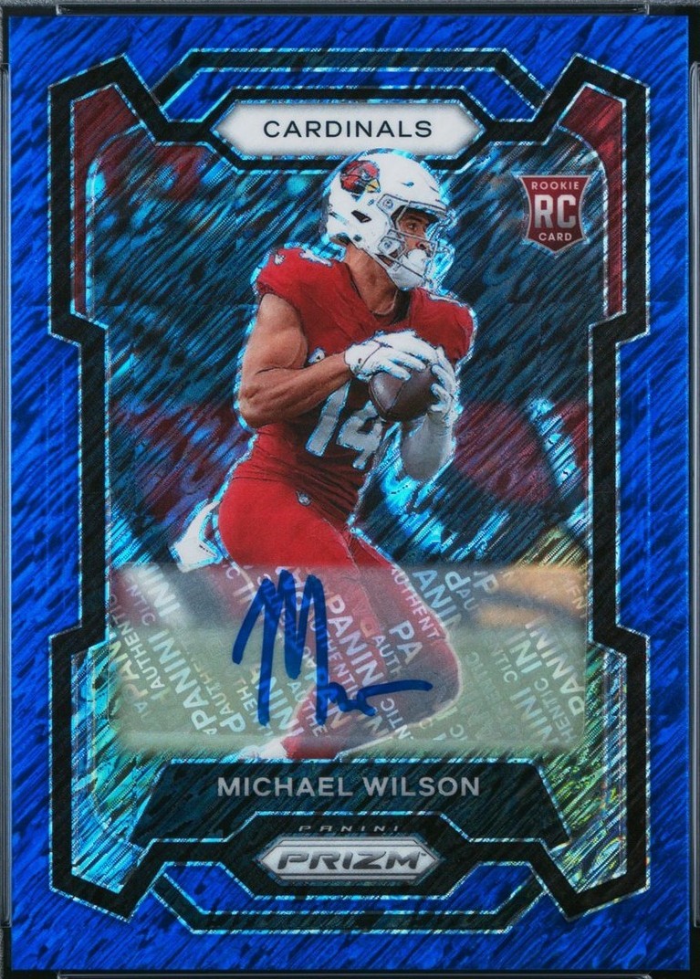 2023 Panini Prizm - Rookies Michael Wilson #303 Blue Shimmer Prizm ...