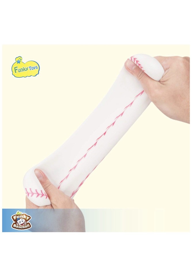 Squish ‘N’ Stick Lumpy Baseballs | 3 Pack | Pull Stretch Squishy, Hard ...