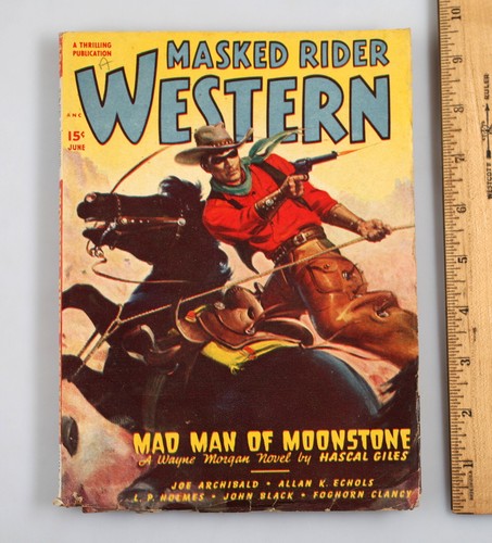 Vintage June 1948 Masked Rider Western Cowboy Pulp Magazine | eBay