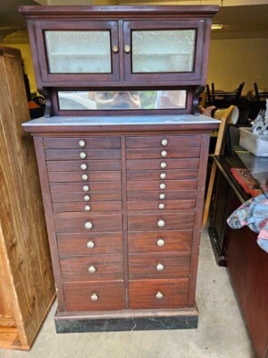 💯Storage Cabinet-Dental Antique 1920s With Tools And Trays💯 | eBay