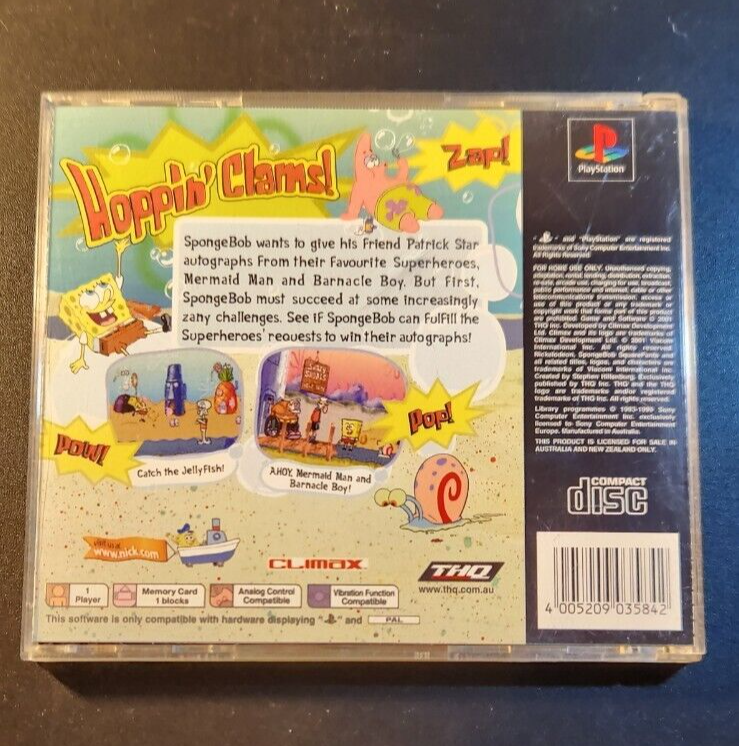 Spongebob Squarepants Supersponge 2001 Playstation 1 | eBay