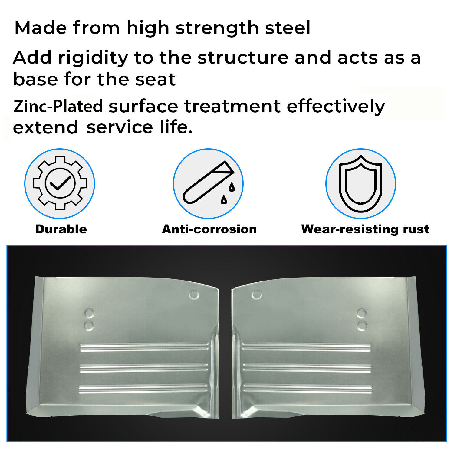 Front Floor Pans LH & RH Zinc-Plated For Chevy Chevrolet All Models ...