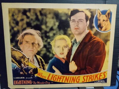 Lobby Card 1934 WHEN LIGHTNING STRIKES Alice Dahl Francis X. Bushman ...
