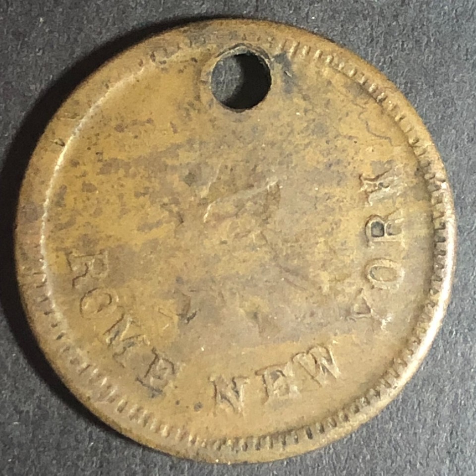 Rome, NY Rome Iron Works "10 Hard" Brass Trade Token 18mm C1866-90 ...