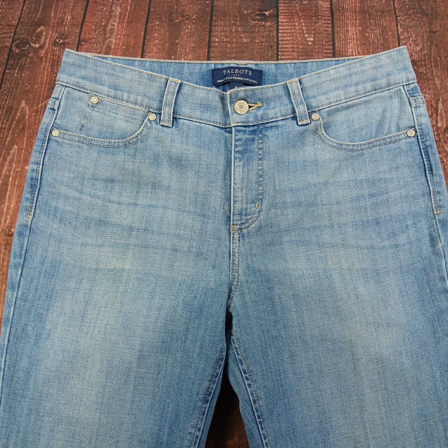 Talbots Jeans Simply Flattering Five Pockets Denim Womens Sz 6 Stretch ...