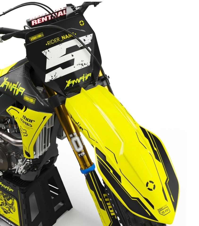 Graphics for 2018-2022 Yamaha YZ 450F YZ450F Decals Yellow Night City ...