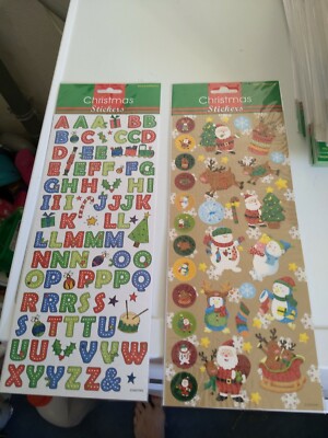2X CHRISTMAS STICKERS FOR SCRAPBOOKING NEW 28X12 CM | eBay