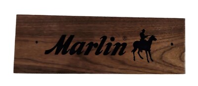 Rustic Walnut Marlin Gun Rifle Plaque Pyrography Wood Burned Ranch ...