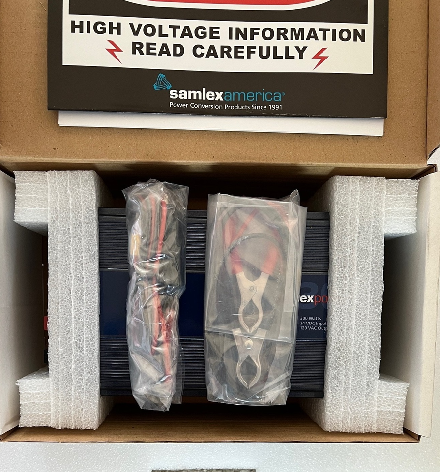 Samlex pure sine wave power DC-AC inverter DC 24V to 120V AC 300W PST ...