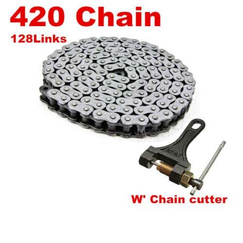 MOTORCYCLE ATV DRIVE CHAIN 420 X 128 MOTOCROSS MX DIRTBIKE + CHAIN ...
