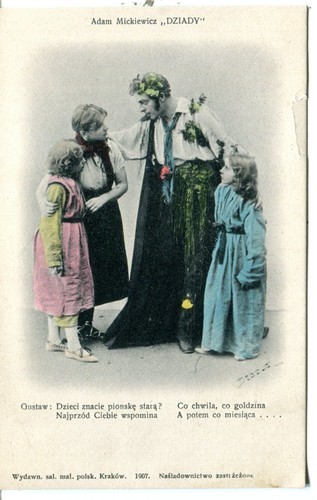 Poland Dziady by Adam Mickiewicz Gustaw 1907 Krakow published postcard ...
