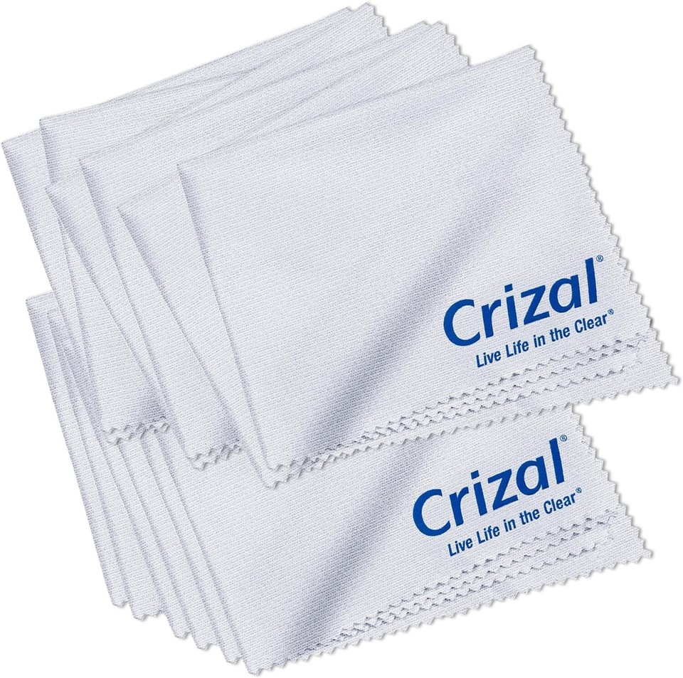 Crizal Microfiber Cleaning Cloths for Glasses, 12 Pack, Anti-Reflective ...