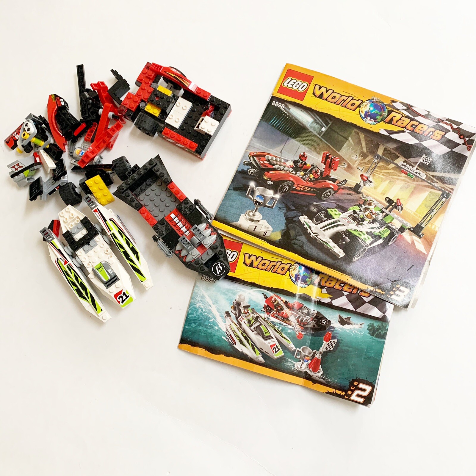 Lego World Racers 8898 8897 Wreckage Road Jagged Jaw Reef World Racer ...