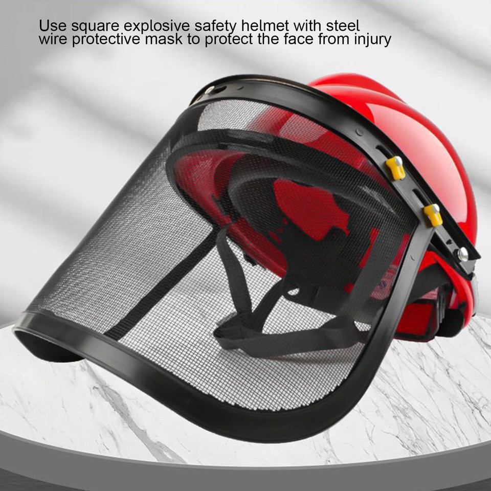 Forestry Facepiece Industrial Chainsaw Mesh Protective Mask Rotatable ...