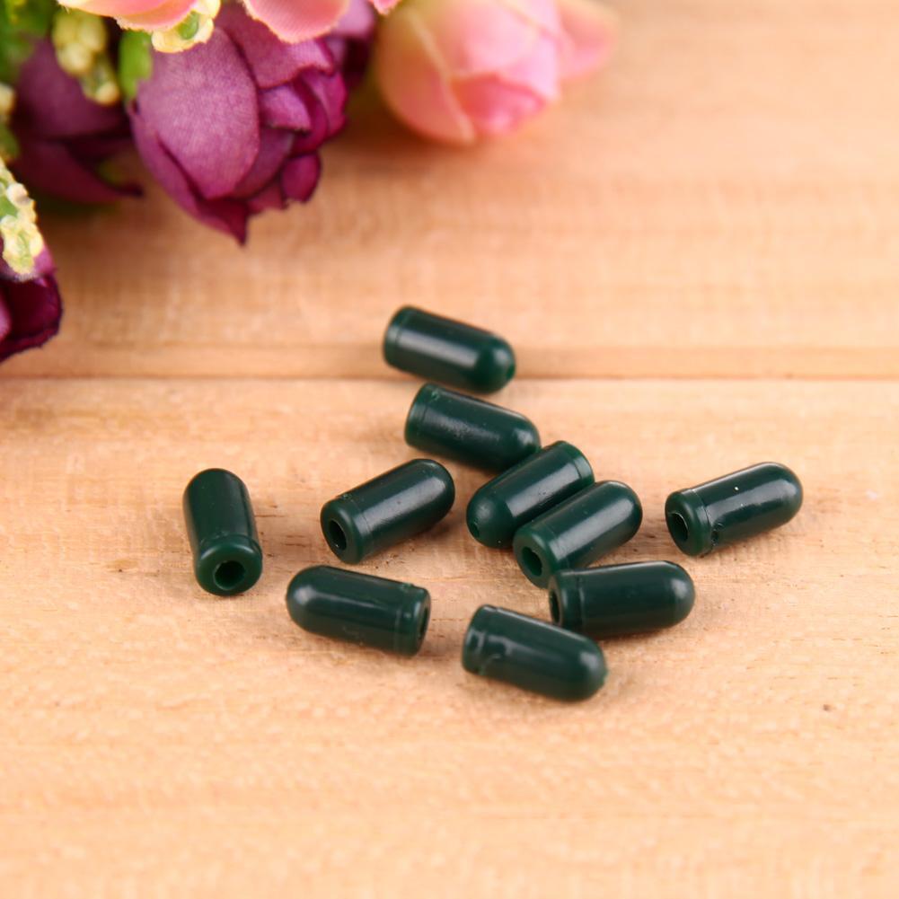 100pcs Green Rubber Buffer Beads Knot Protector for Carp Fishing Hair ...