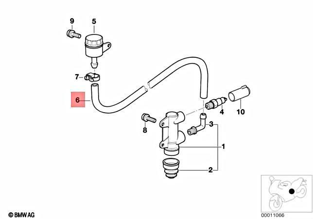 New BMW Genuine E16 F 650 94 0161 97 0162 0166 0168 Hose 250MM ...