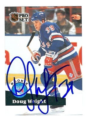 Doug Weight autographed Hockey Card (New York Rangers) 1991 Pro Set ...