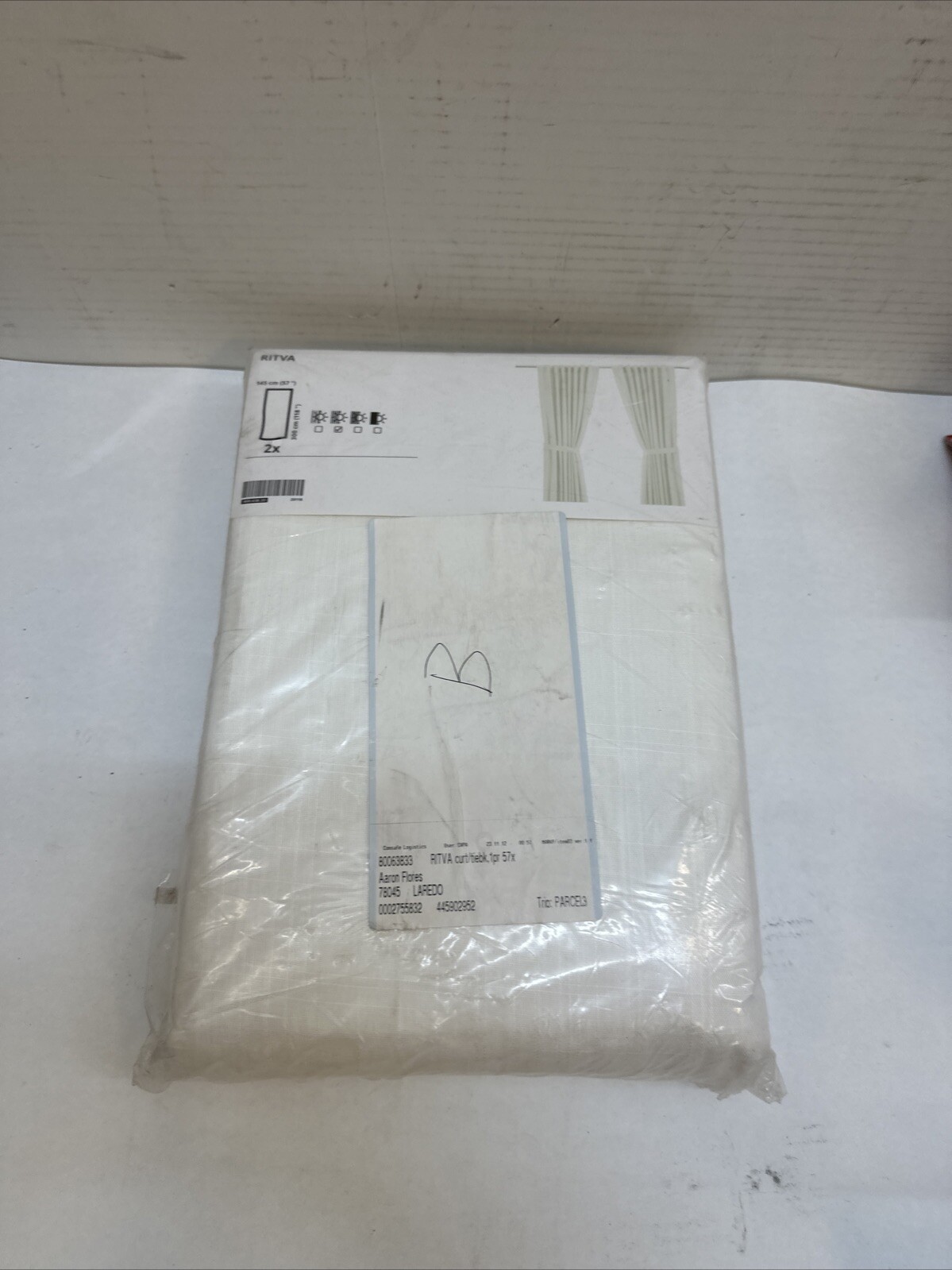 IKEA RITVA Curtains with Tie-Backs - White, 57x118", 1 Pair for sale ...